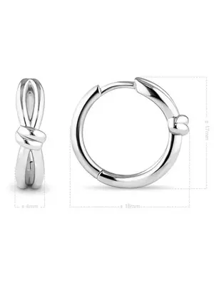 DEVATA Love Knot Hoop Earrings