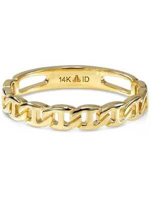 DEVATA 14k Gold Mariner Anchor Ring - Yellow Gold