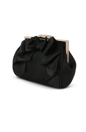 Badgley Mischka Mae Bow Pouch Clutch