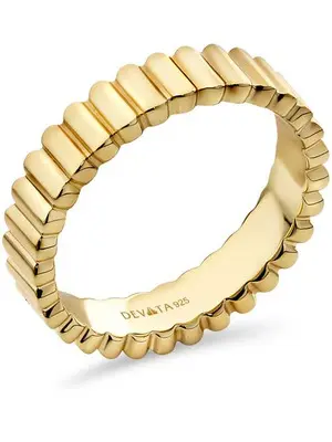 DEVATA Ribbed Band Ring