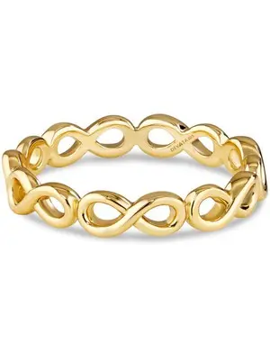 DEVATA Infinity Eternity Ring In Gold Plated Sterling Silver - Yellow Gold
