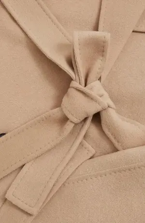 REISS Double-breasted Wool-blend Coat - Neutral