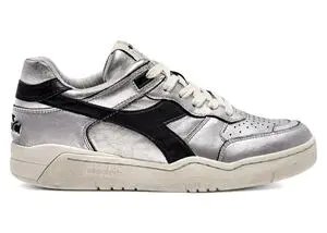 Diadora Silver Tone Sneakers For Women