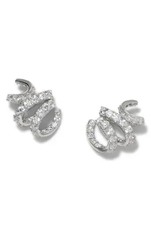 Nadri Ribbon Stud Earrings