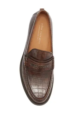 John Varvatos Greenwich Chain Loafer - Wood Brown