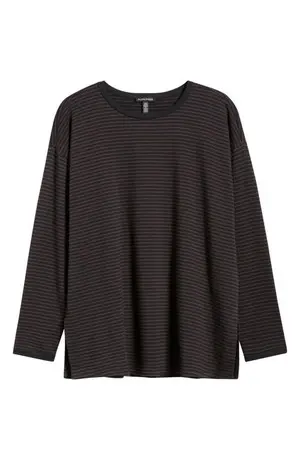 Eileen Fisher Stripe Long-sleeve Top