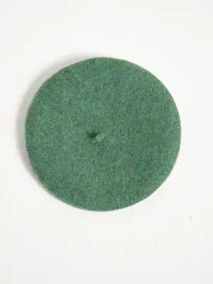 LOST PATTERN Bon Chic" Wool Beret - Moss Green