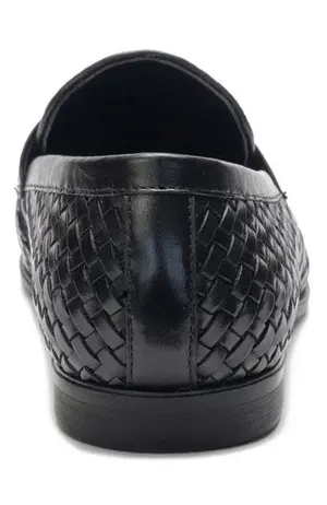 A. VEER Cairo Woven Loafer - Black Leather