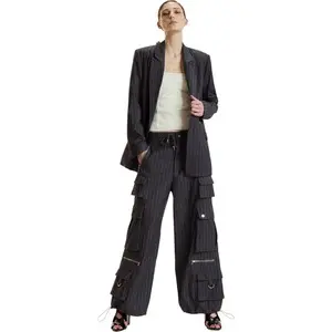 Cynthia Rowley Pinstripe Cargo Pants