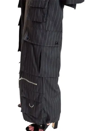 Cynthia Rowley Pinstripe Cargo Pants