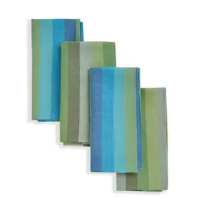 SUSTAINABLE THREADS Yin Yang Handwoven Napkinsset Of 4 - Rainfall