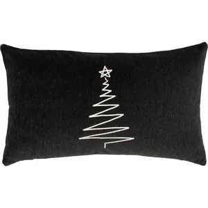 ELAINE SMITH Silent Night Indoor & Outdoor Woven Accent Pillow - Noir