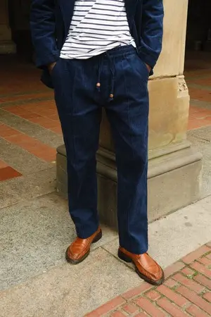 TOMBOLO Corduroy Pants - Navy