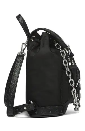 Mcm Mini Aren Drawstring Backpack In Econyl And Leather