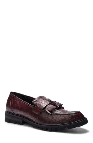 A. VEER Dante Tassel Loafer - Bordeaux Leather
