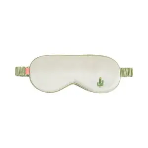 LOST PATTERN Silk Sleep Eye Mask - Beige