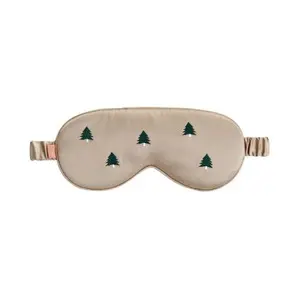LOST PATTERN Silk Sleep Eye Mask - Dark Champagne