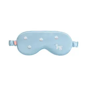 LOST PATTERN Silk Sleep Eye Mask - Light Blue