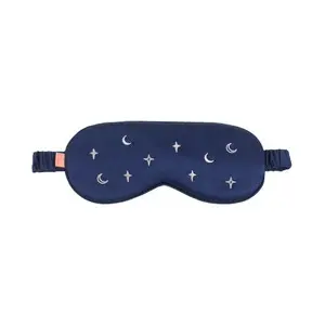 LOST PATTERN Silk Sleep Eye Mask - Navy