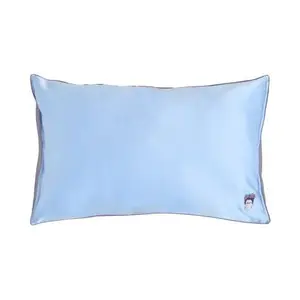 LOST PATTERN Silk Pillowcase Light Blue