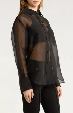 FRAME The Silk Organza Button-up Shirt