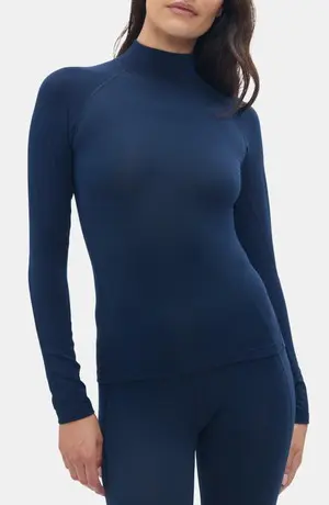 Halfdays Mock Neck Performance Tops For Women