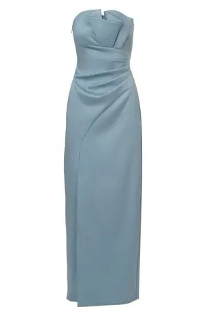 Aidan Mattox Strapless Column Gown