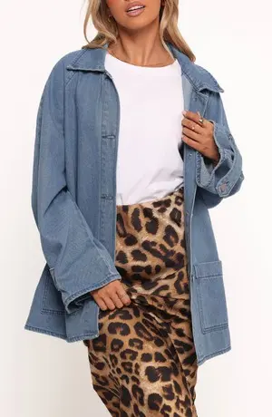 PETAL & PUP Oversized Chore Jacket - Denim