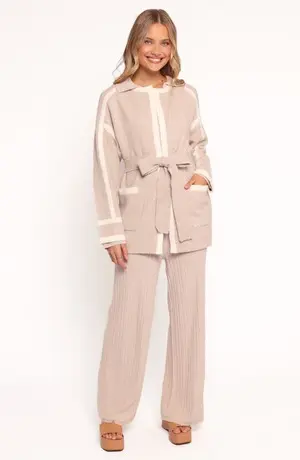 PETAL & PUP Tie-waist Longline Cardigan