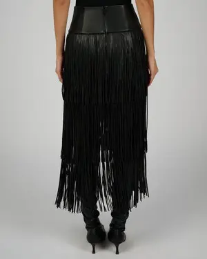 WeWoreWhat Fringe Midi Skirt