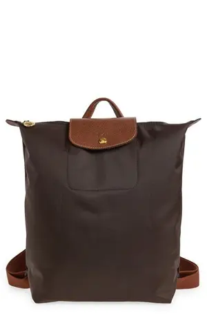 Longchamp Medium Le Pliage Backpack Mocha