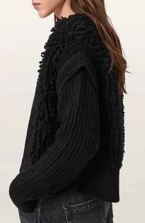 ALLSAINTS Elias Loopy Wool Blend Cardigan