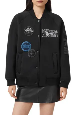 ALLSAINTS Nico Cotton-blend Bomber Jacket - Black
