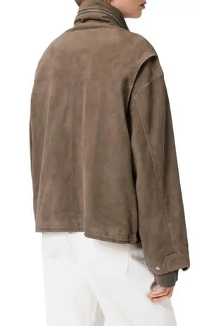 ALLSAINTS Clay Suede Jacket - Walnut Brown