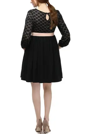 KIMI + KAI Polka Dot Lace Maternity Dress