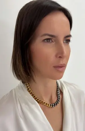 ST. MORAN Two-tone Curb Chain Necklace
