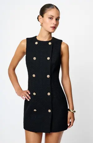 French Connection Structured Tweed Mini Dress