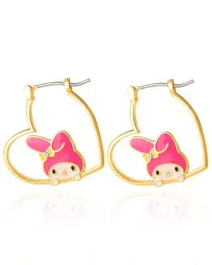 HELLO KITTY My Melody Heart Hoop Earrings