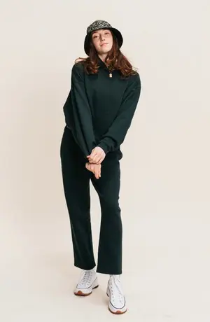 OCIO Organic Cotton Teddy Cropped Pants - Grove