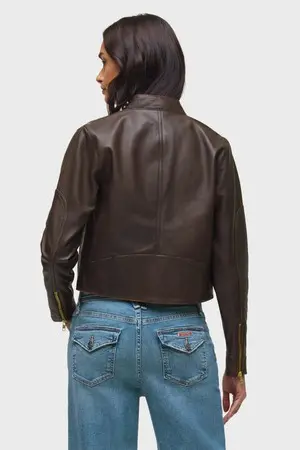 Hudson Jeans Leather Moto Jacket