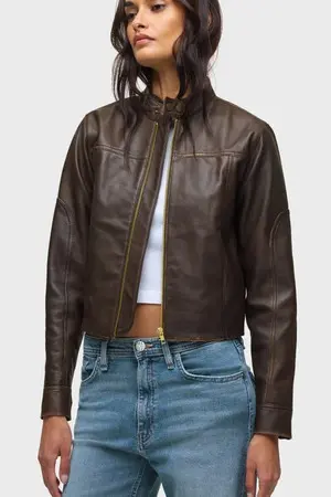 Hudson Jeans Leather Moto Jacket