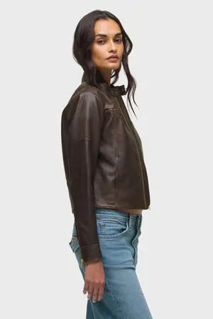 Hudson Jeans Leather Moto Jacket