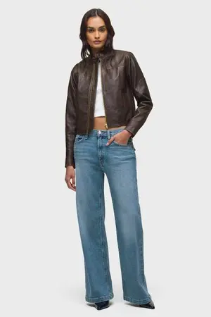 Hudson Jeans Leather Moto Jacket