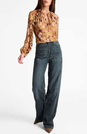 Santorelli Floral Tops