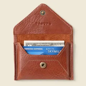 CASUPO Mini Envelope Wallet With Rfid Protection - Chocolate