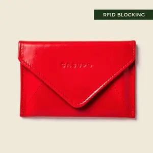 CASUPO Mini Envelope Wallet With Rfid Protection Fire Red