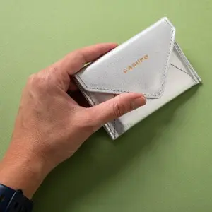 CASUPO Mini Envelope Wallet With Rfid Protection - Silver
