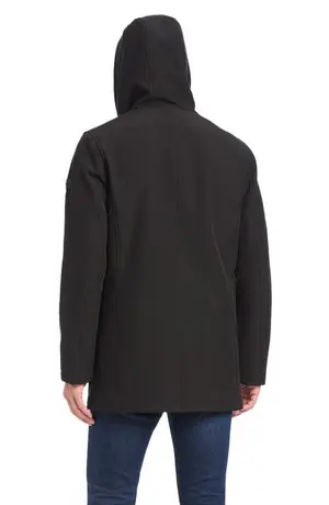 Vince Camuto Insulated Hooded Soft Shell Jacket - Black