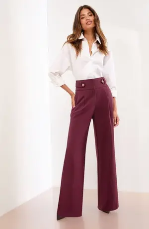 LIPSY Button Detail Wide Leg Trousers