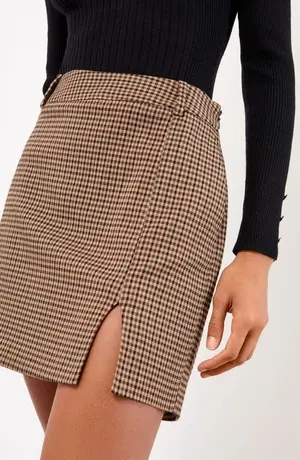 LIPSY Checked A-line Miniskirt